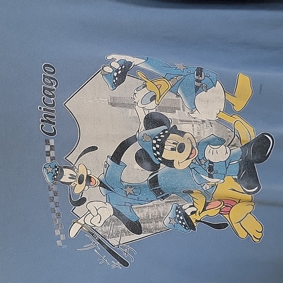 Disney | Shirts | 525 Disney Vintage Chicago Police Shirt With Mickey ...